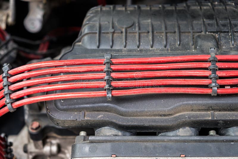 Wire in engine car stock photo. Image of automotive - 102746550