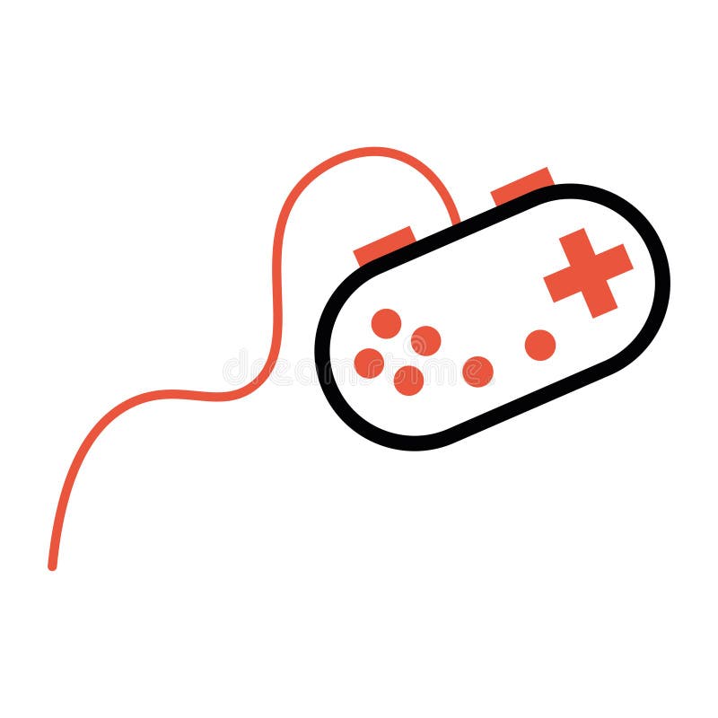 Red Wire Gamepad Design. Vector Stock Illustration - Illustration of ...
