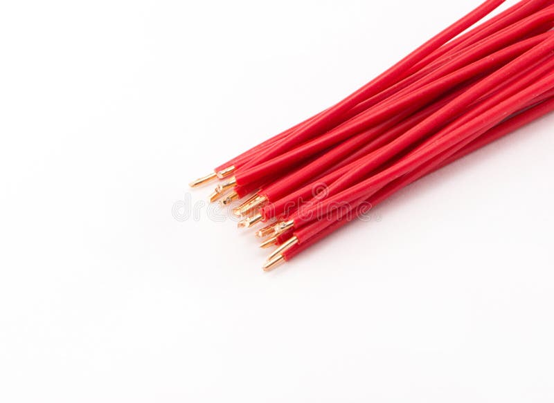 Red wire stock image. Image of isolation, industry, conductor - 76783579