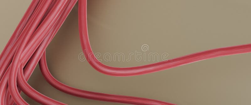 Red Wires Isolated on Gold Background, Red Cables Background Stock ...