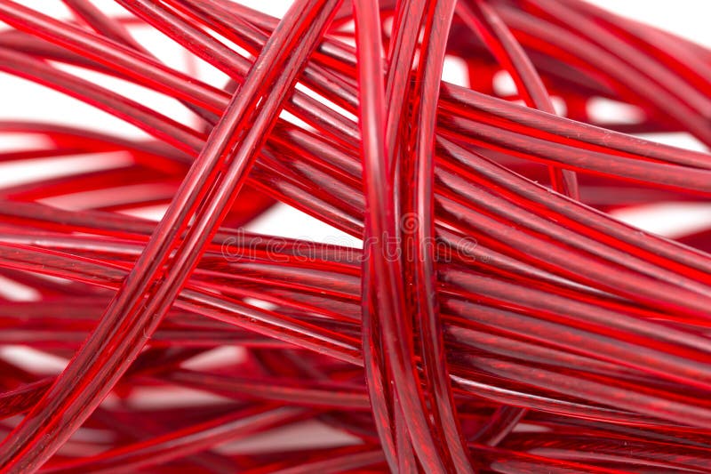 Red Wires on a White Background Stock Image - Image of background ...