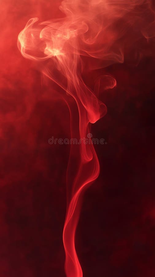 Red Wisps of Smoke on a Dark Background Stock Photo - Image of mystical ...