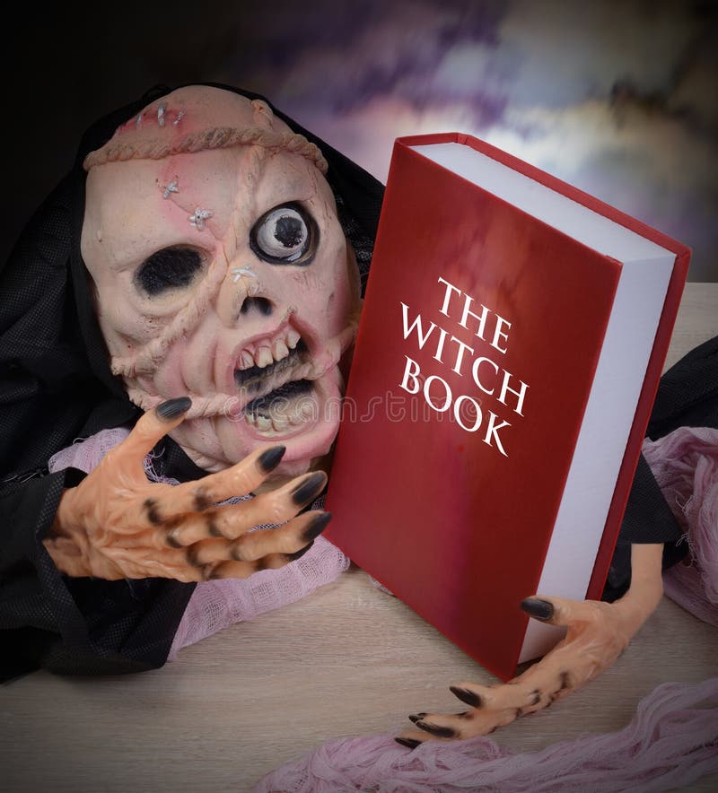 Red witch book. stock image. Image of incantation, book - 78721631