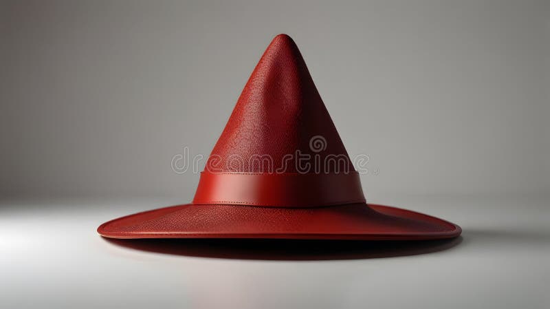 Magic Magical Red Wizard Witch Hat Stock Illustration - Illustration of ...