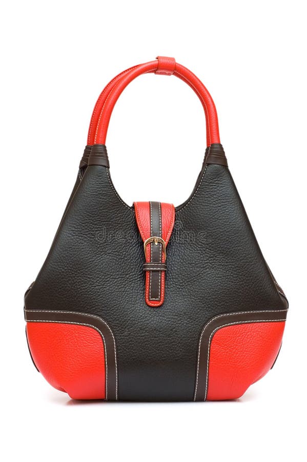 Red Woman Bag Isolated on the White Stock Image - Image of personal ...