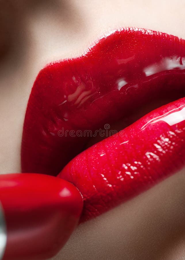Woman red lips stock image. Image of flower, passion - 23457627