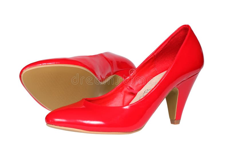 Red women s heel shoes stock image. Image of modern, path - 23669221