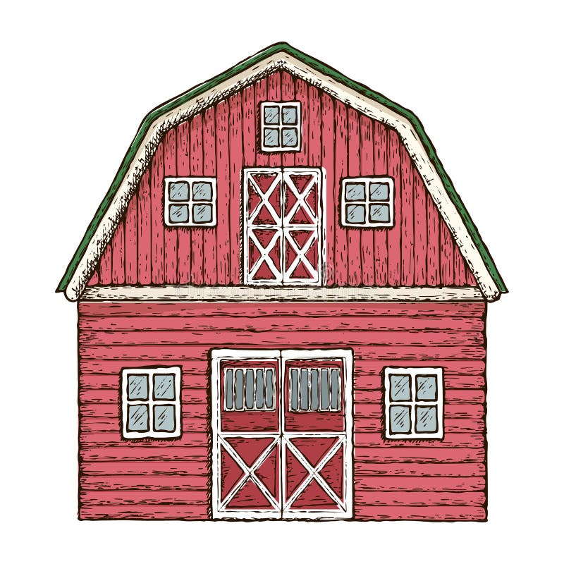 Red Barn Drawing Stock Illustrations – 725 Red Barn Drawing Stock ...