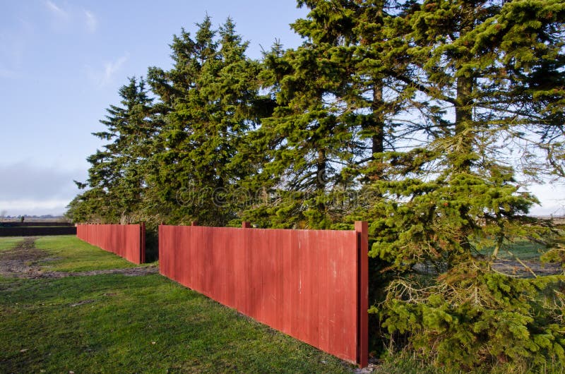 Red wooden fence stock photo. Image of hardwood, painted - 27811140