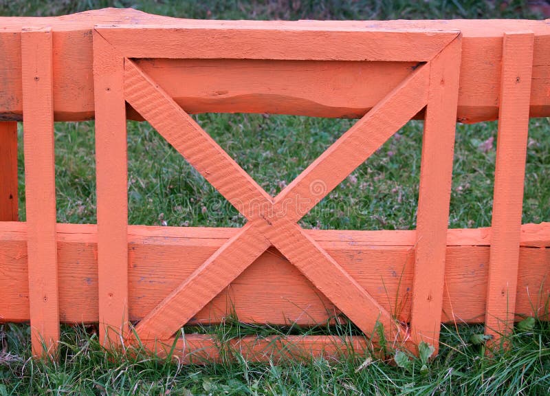 Red wooden fence stock photo. Image of hammered, detail - 79489880
