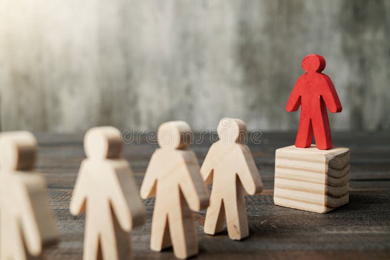 Red Wooden Figures Stand Out from the Crowd of Wooden Figures Stock ... Red Wooden Figures Stand Out from the Crowd of Wooden Figures Stock ...
