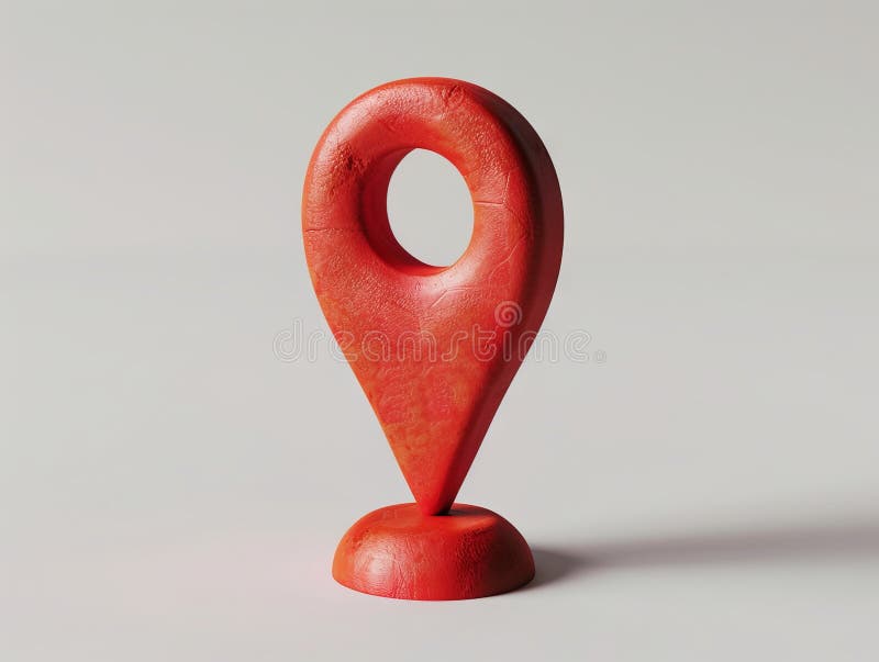 A Red Wooden Post Marker on a White Surface Stock Photo - Image of post ...