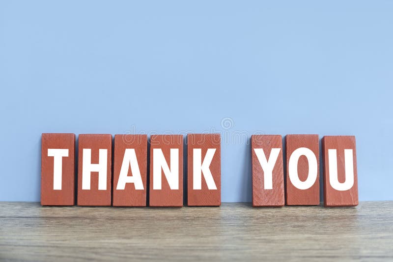 Red Wooden Rectangle Sign of Thank You Stock Photo - Image of banner ...