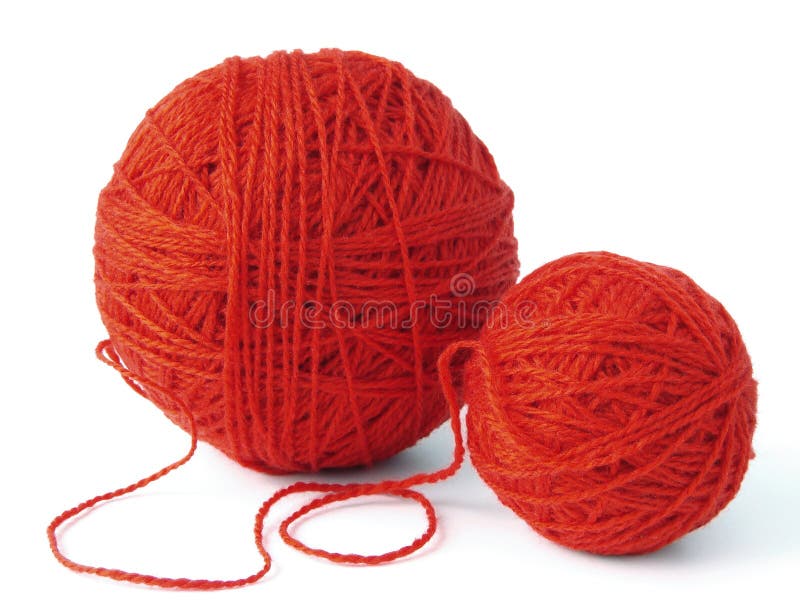 Red wool balls stock photo. Image of conceptual, roll - 7162430