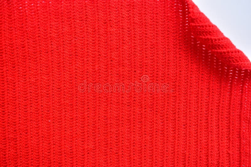 Red Wool Knitted Yarn Texture, Woolen Fabric on White Background Stock ...