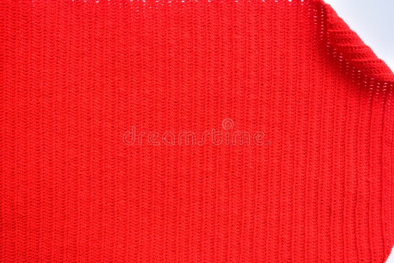 Red Wool Knitted Yarn Texture, Woolen Fabric on White Background Stock ...