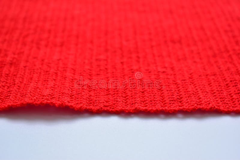 Red Wool Knitted Yarn Texture, Woolen Fabric on White Background Stock ...