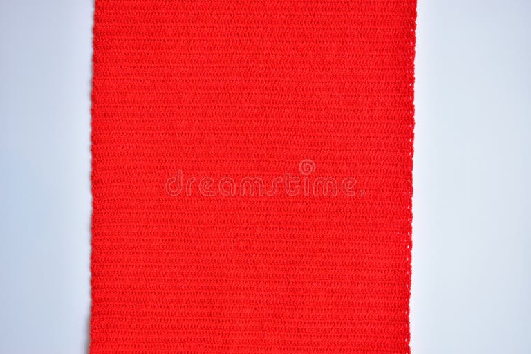 Red Wool Knitted Yarn Texture, Woolen Fabric on White Background Stock ...