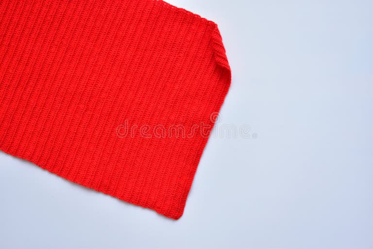 Red Wool Knitted Yarn Texture, Woolen Fabric on White Background Stock ...