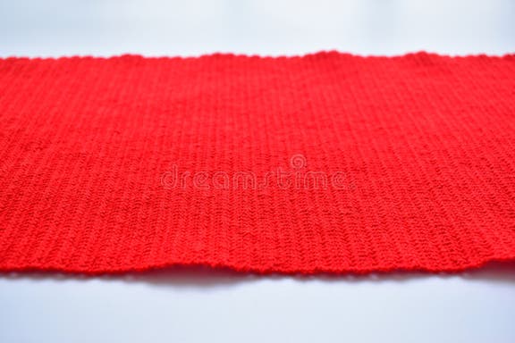 Red Wool Knitted Yarn Texture, Woolen Fabric on White Background Stock ...