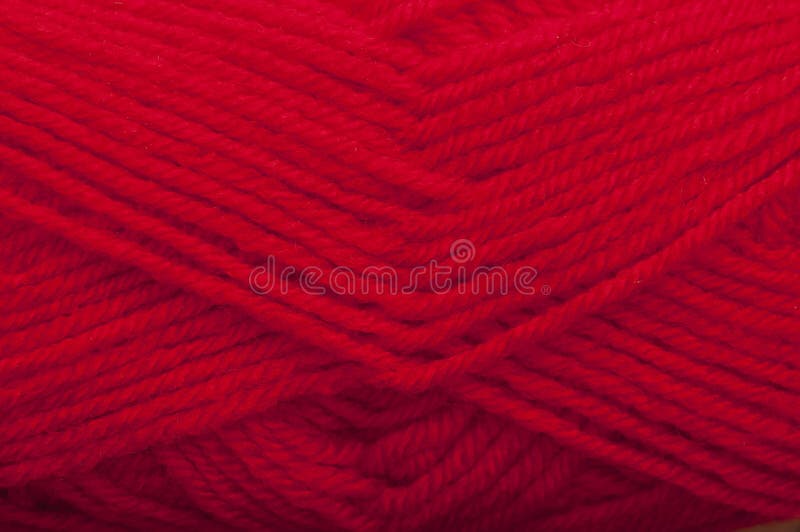 Red woolen thread closeup stock image. Image of textile - 34690787