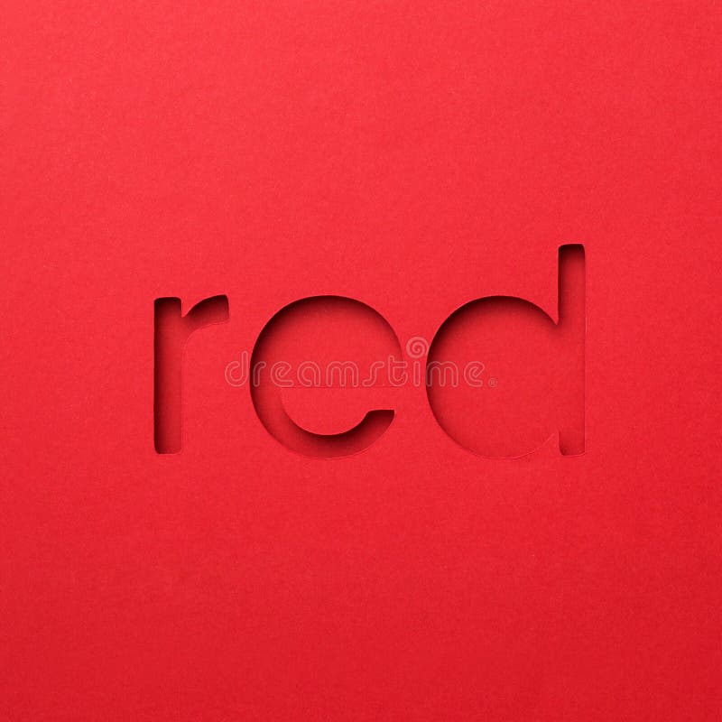 Red Word stock photo. Image of minimalist, paper, word - 116643552