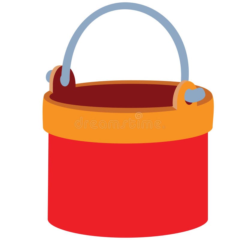 Cartoon Bucket Red Paint Stock Illustrations – 415 Cartoon Bucket Red ...
