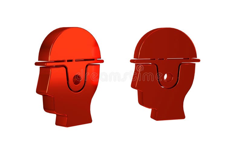 Red Worker Safety Helmet Icon Isolated on Transparent Background. Stock ...