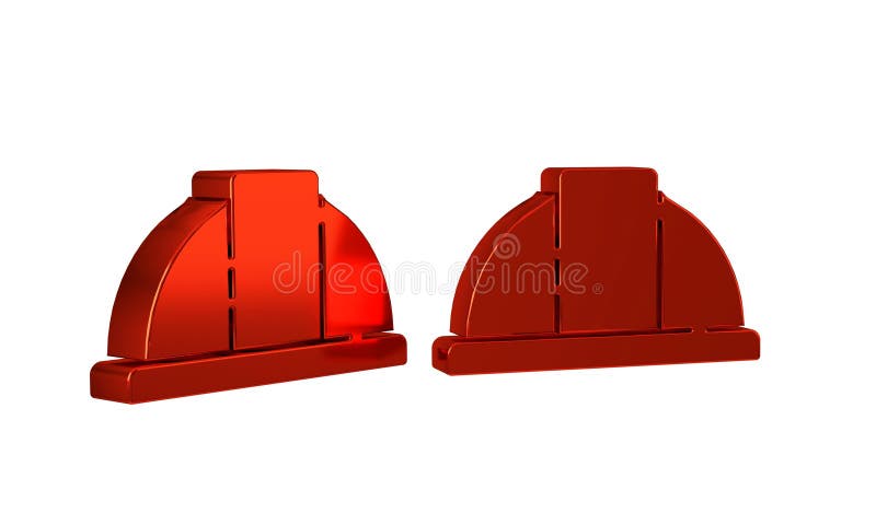 Red Worker Safety Helmet Icon Isolated on Transparent Background. Stock ...