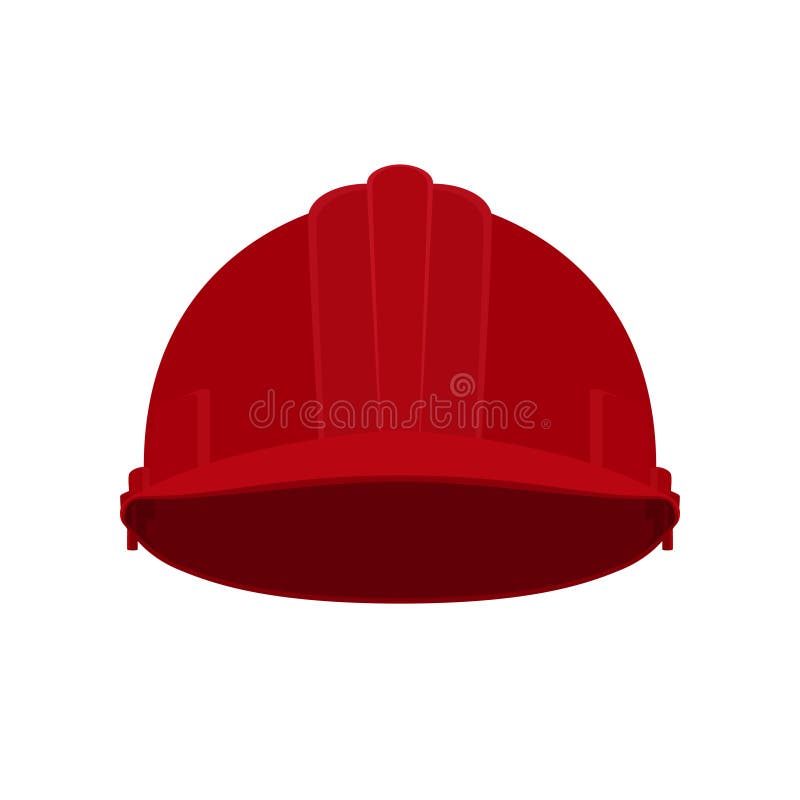 Red Working Safety Helmet stock vector. Illustration of miner - 93460269