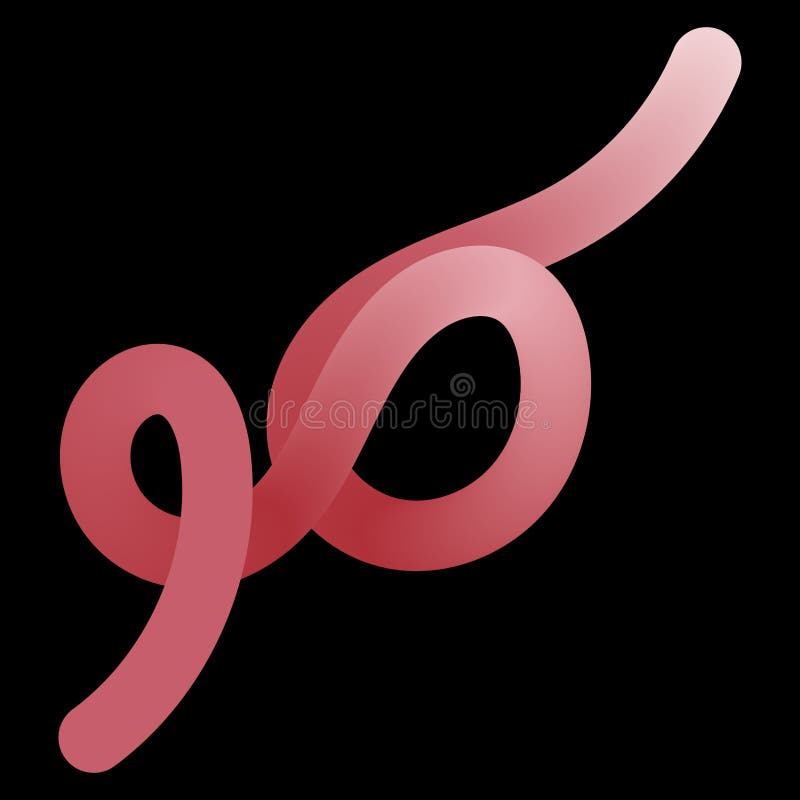 Red worm on black Vector stock vector. Illustration of pest - 106285902