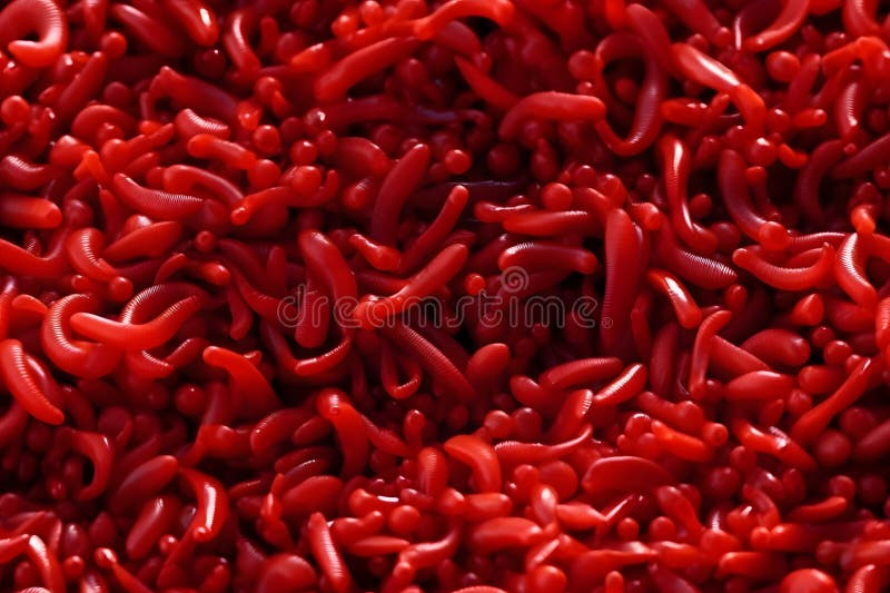 Red Worms Full-frame Background and Seamless Texture, Neural Network ...