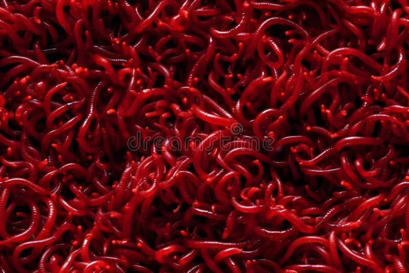 Red Worms Full-frame Background and Seamless Texture, Neural Network ...