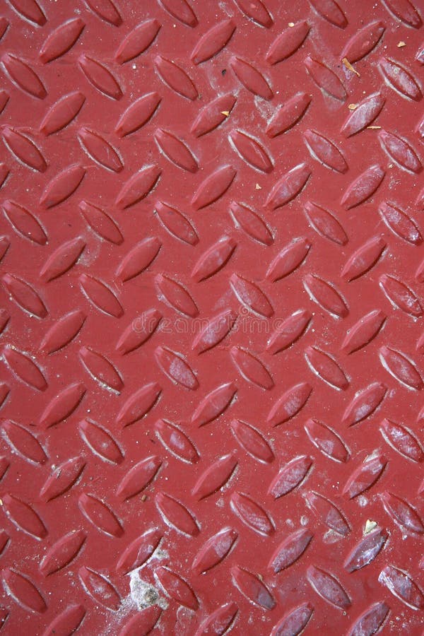Red Worn Diamond Plate Metal Stock Image - Image of diamondplate ...
