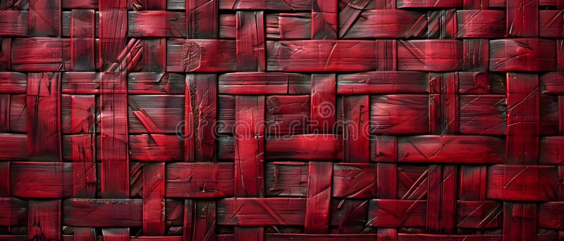 Red Woven Bamboo Texture - Rustic Minimalist Background. Concept ...