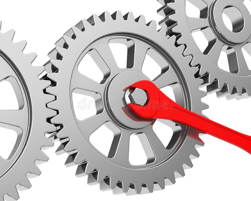 The red wrench stock illustration. Illustration of improve - 48777155