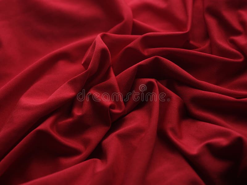 A Red Wrinkled Fabric Texture Background Stock Photo - Image of ...