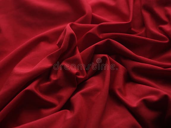 A Red Wrinkled Fabric Texture Background Stock Photo - Image of ...