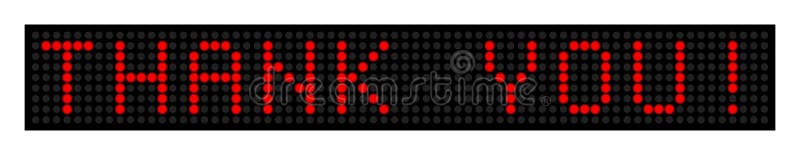 Red the Writing THANK You! on the Led Display Stock Vector ...