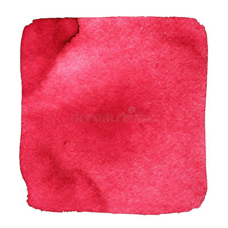 Red wry watercolor square stock illustration. Illustration of crooked ...