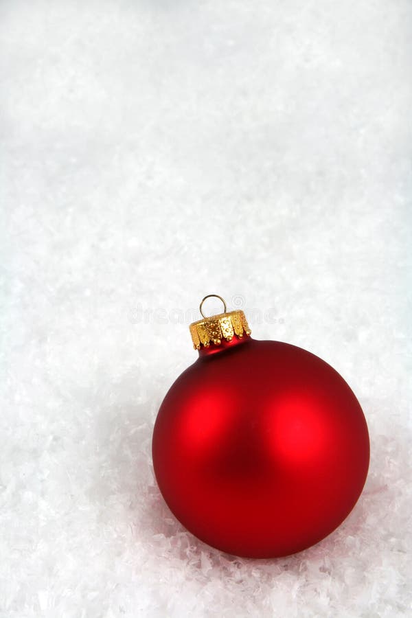 Red Baubles on Snow with Sparkling Stars Stock Image - Image of happy ...