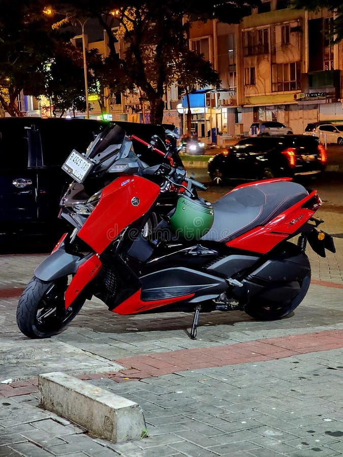 Red Yamaha X-max Big Maxi editorial stock photo. Image of yamaha ...