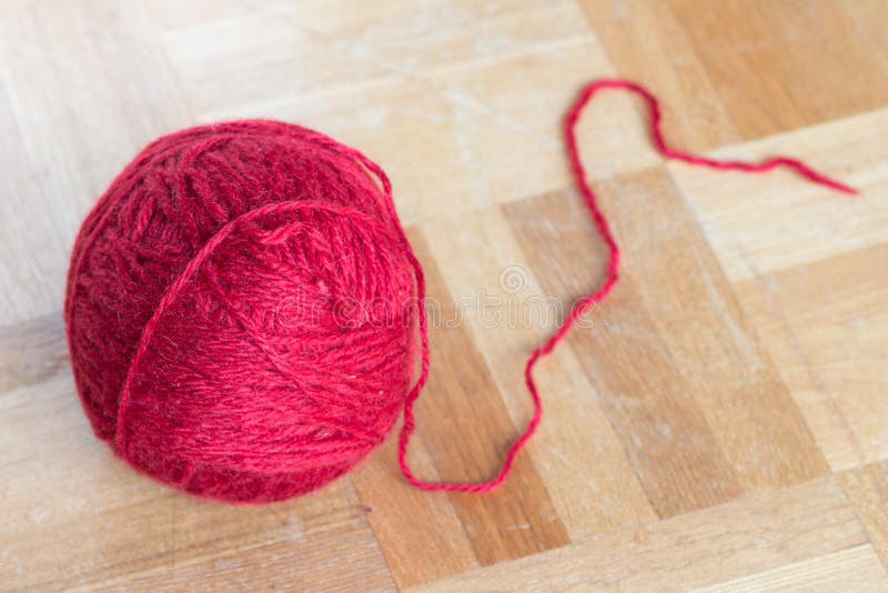 Red yarn ball stock photo. Image of crochet, yarn, material - 77586984