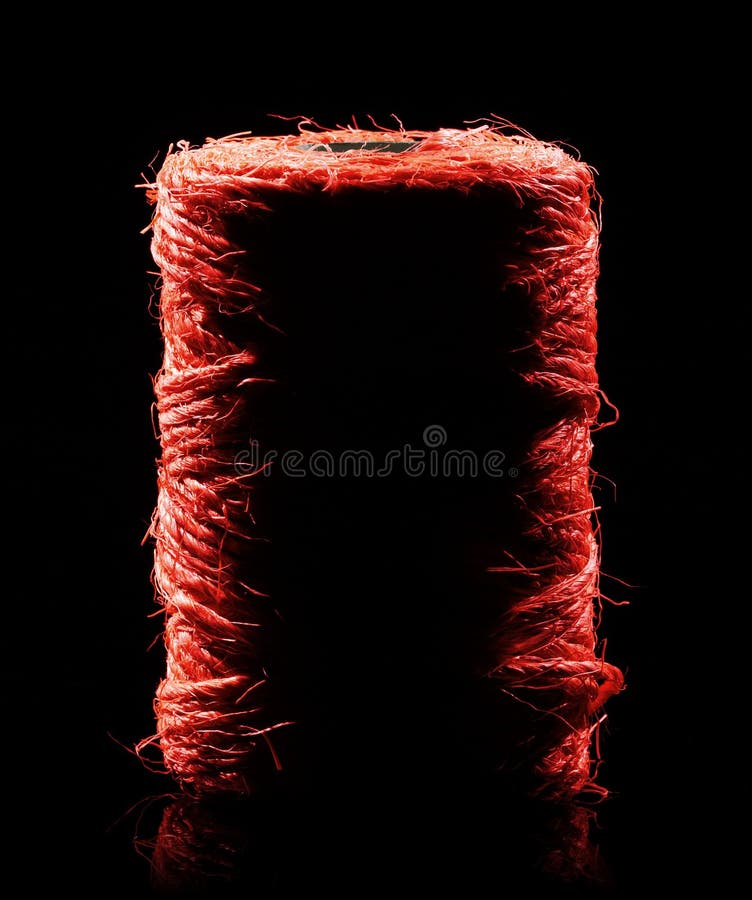 Red yarn coil stock image. Image of rope, spool, illuminated - 36725207