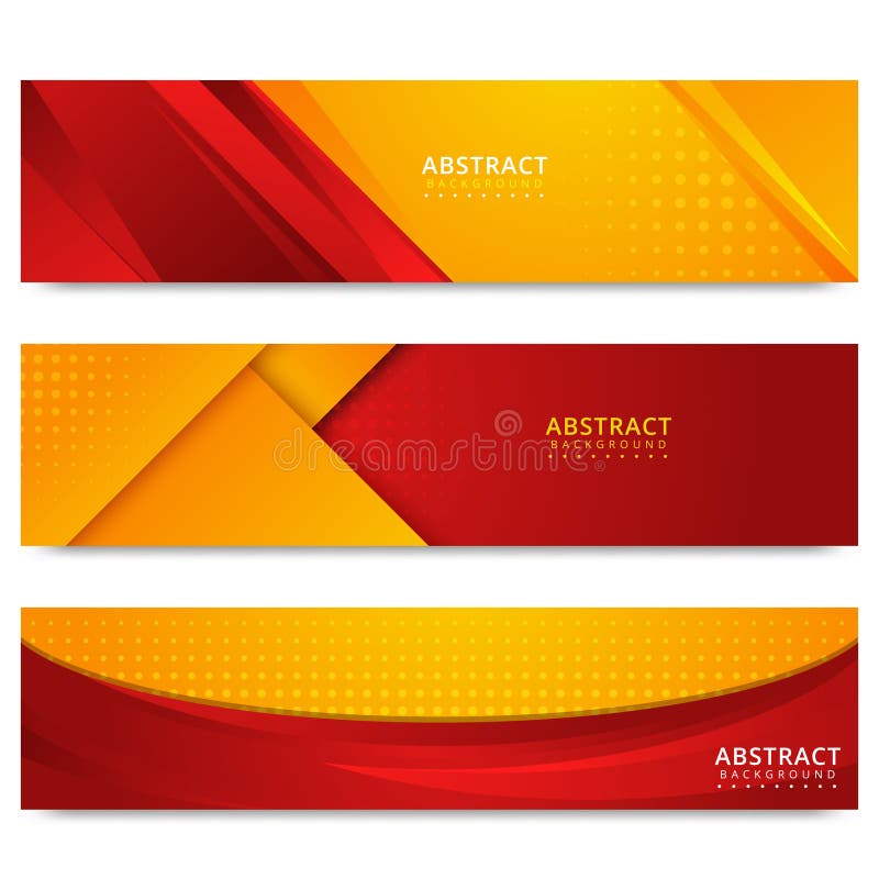 Red and Yellow Abstract Background Banner Stock Vector - Illustration ...