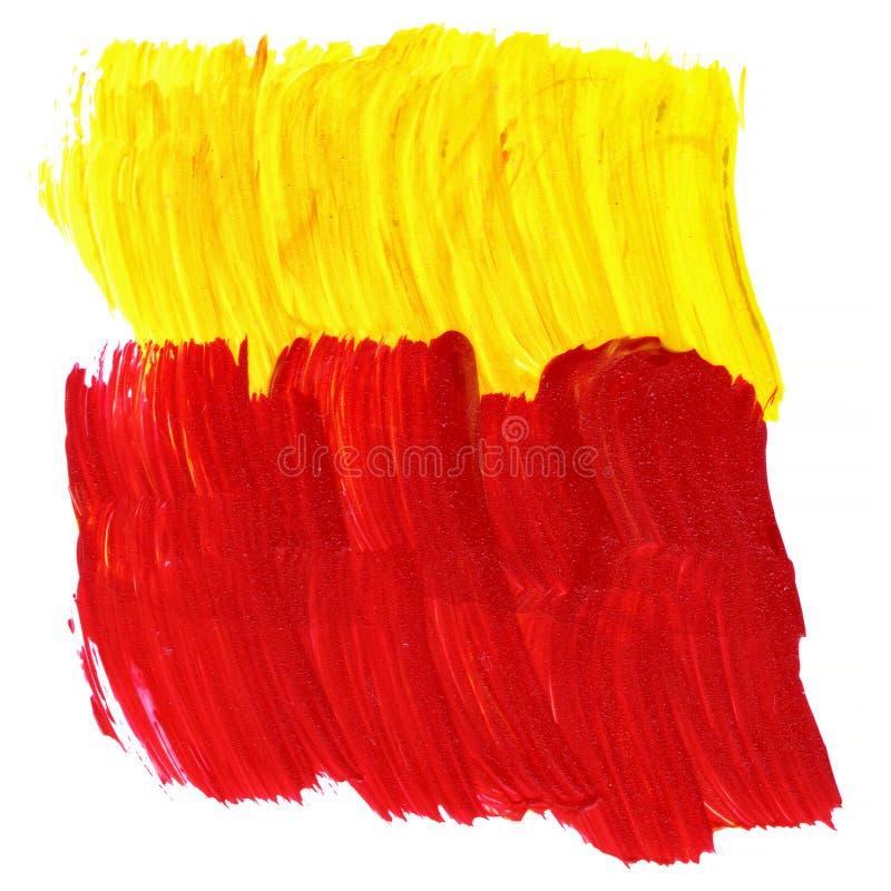Red and Yellow Acrylic Texture and Brush Strokes Stock Illustration ...
