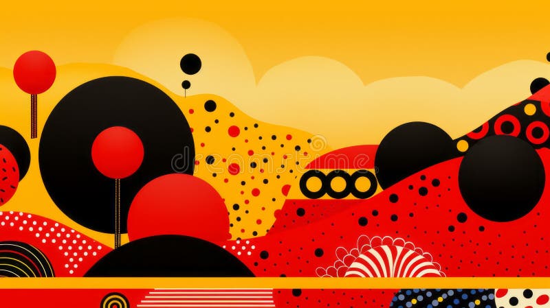 A Red Yellow and Black Smiley Face on a White Background Stock ...