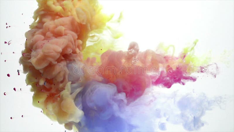 Red, Yellow and Blue Colors Paint Splash. Stock Footage - Video of ...