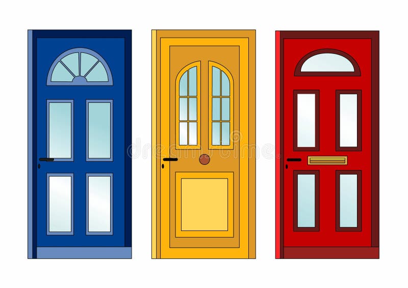 Front Three Doors Stock Illustrations – 161 Front Three Doors Stock ...
