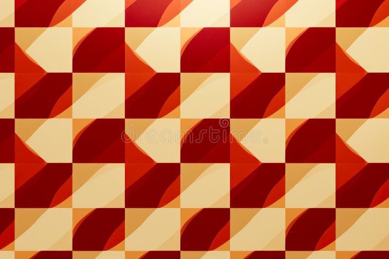 Red and Yellow Checkered Pattern with White Background. Generative AI ...